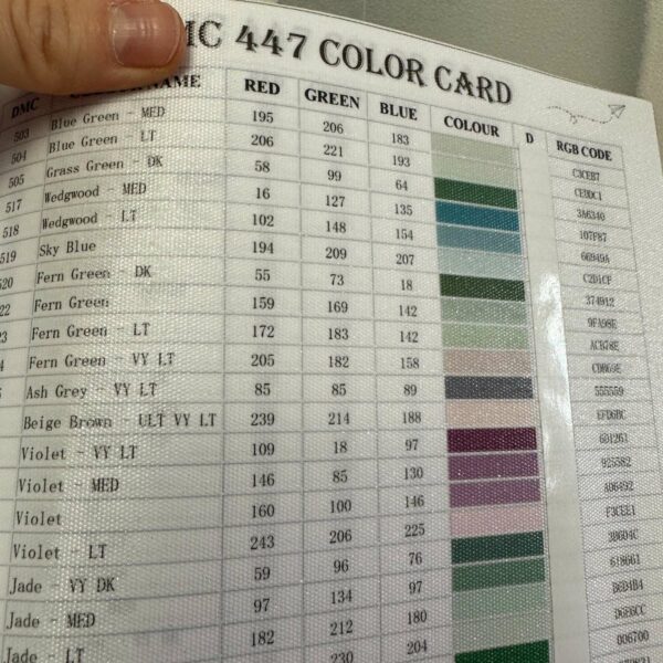 DMC Color Card - Farbkarte - Steinchenvergleichsmappe - 447 DMC Farben ...